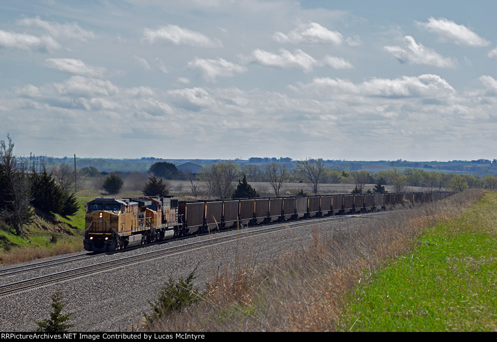 UP 6773 westbound UP empty coal train